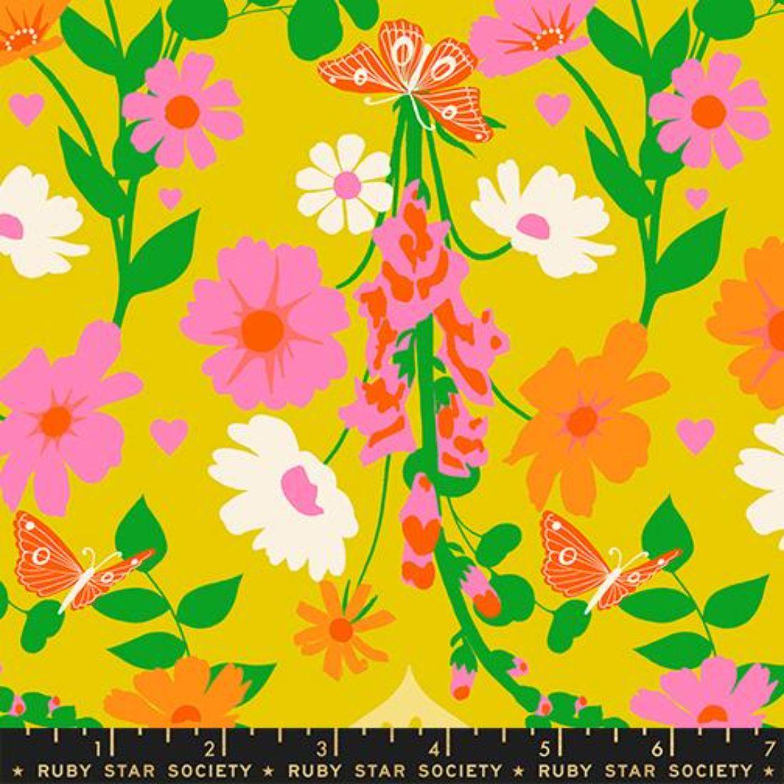 Bouquet + Butterfly Golden Hour by Ruby Star Society – Valley Fabrics