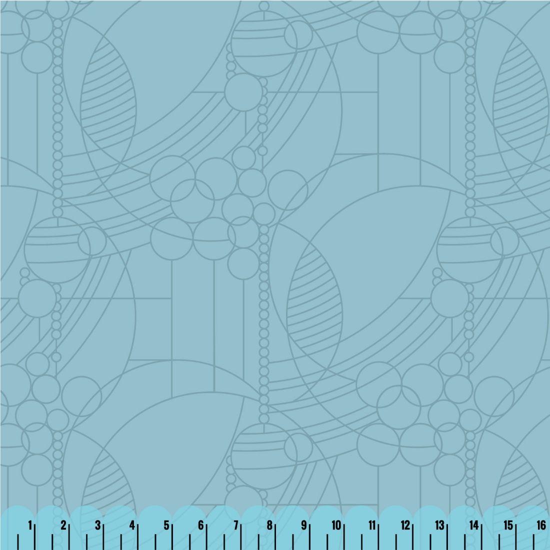 March Balloons Blue Organic 108" Wide Back by Frank Lloyd Wright ...