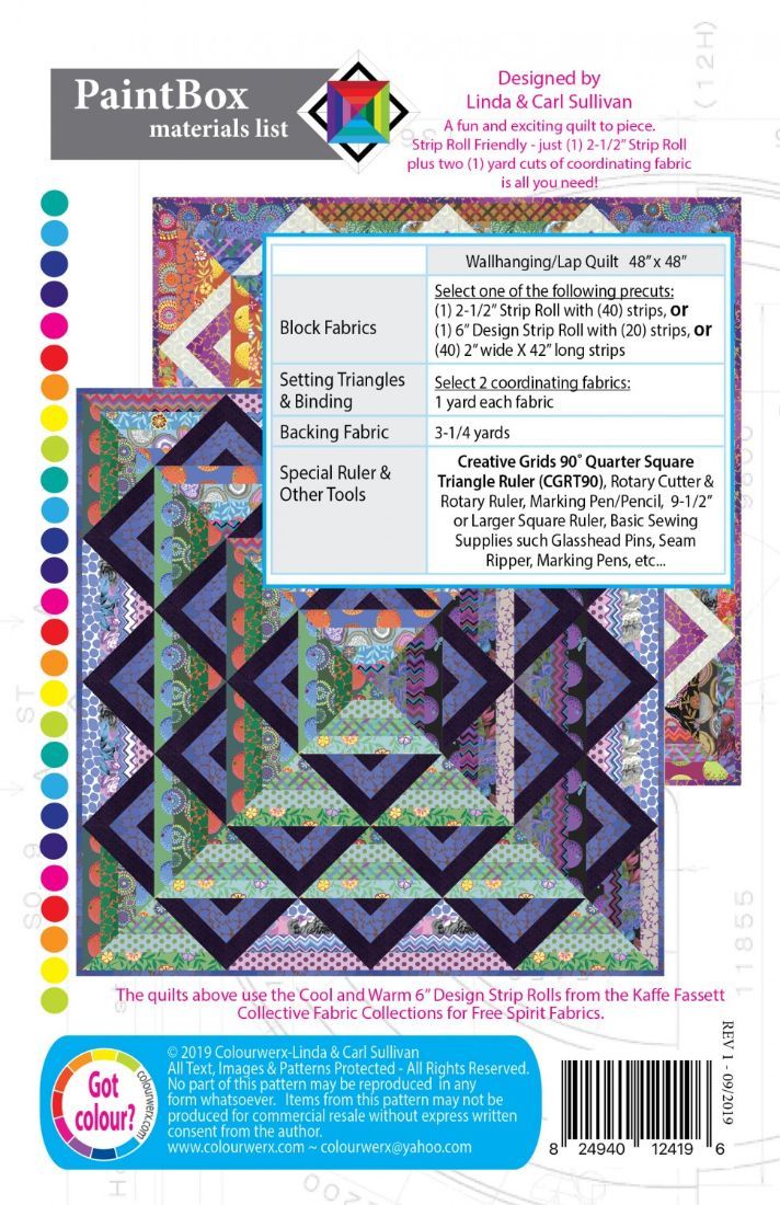 Paint Box Quilt Pattern by Colourwerx – Valley Fabrics