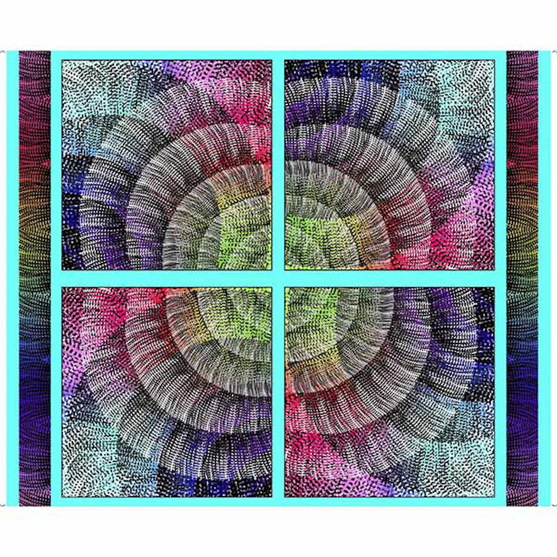 Geo Blocks 36" Panel by QT Studio – Valley Fabrics