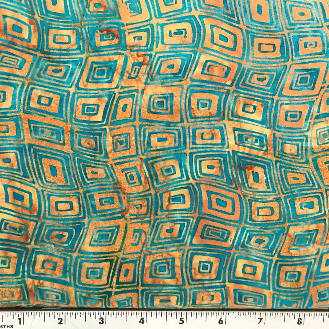 Square in a Square Teal by Island Batik Studio – Valley Fabrics